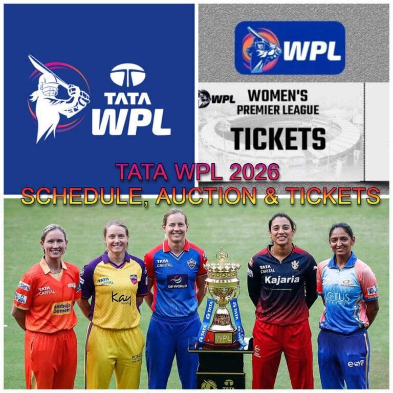 WPL 2026 Auction, Schedule, Date & Timing, Tickets, Fixture